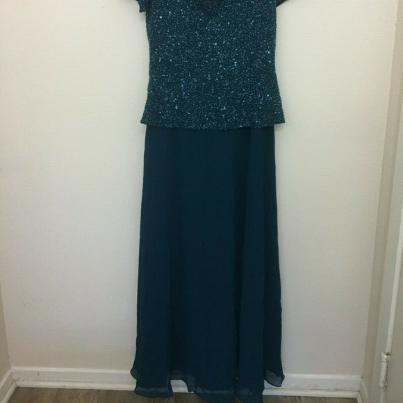 J Kara | Dresses | J Kara Bead Sequin Mother Of Bride Dress 2 Formal ...